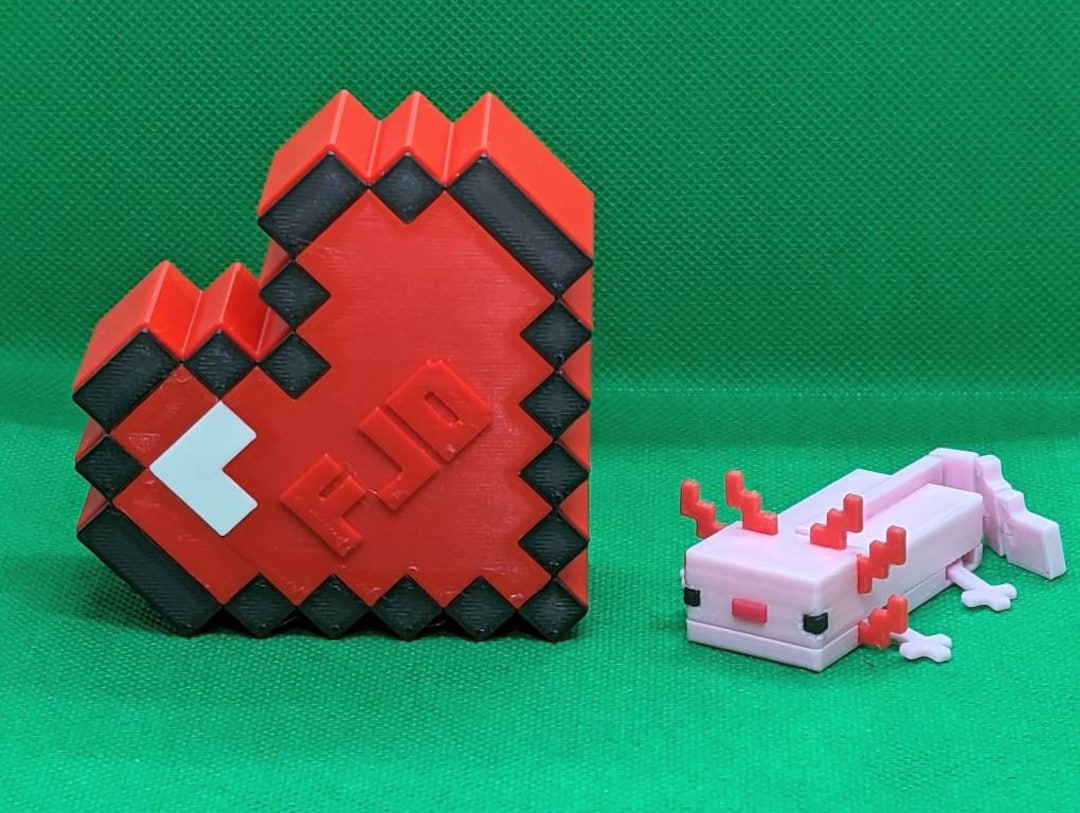 Minecraft Heart With Optional Personalization, Small Storage Holds Baby ...