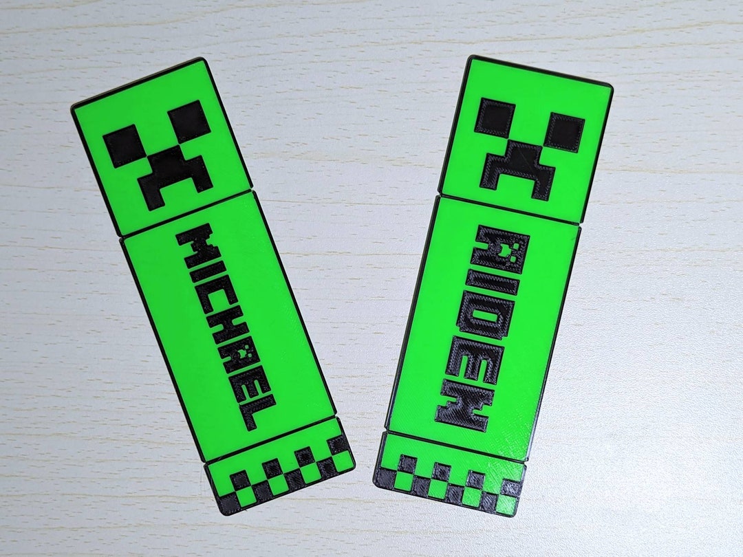 Minecraft Creeper Personalized Bookmark - 5.5in Long - Etsy
