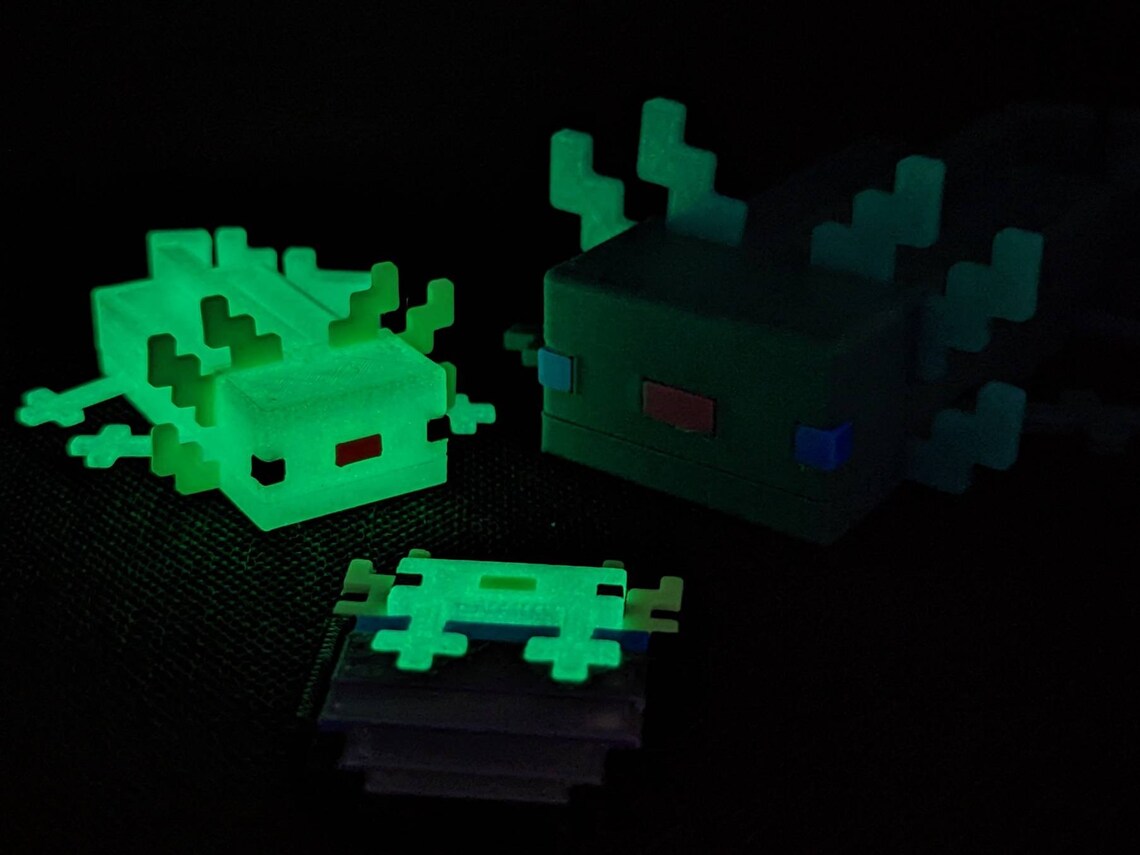 Minecraft Baby Axolotl Mini Toy 3.5 Inch Long Moveable Legs - Etsy