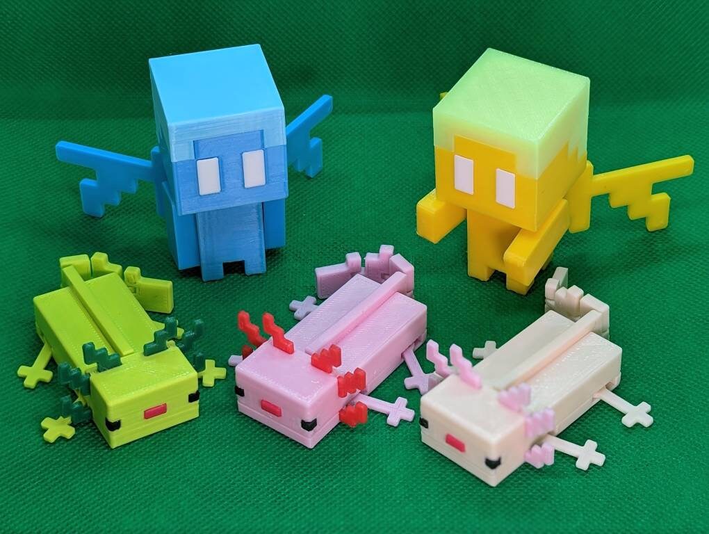 Minecraft Allay Toy 2.5 Inch Tall Moveable Arms and Wings - Etsy UK