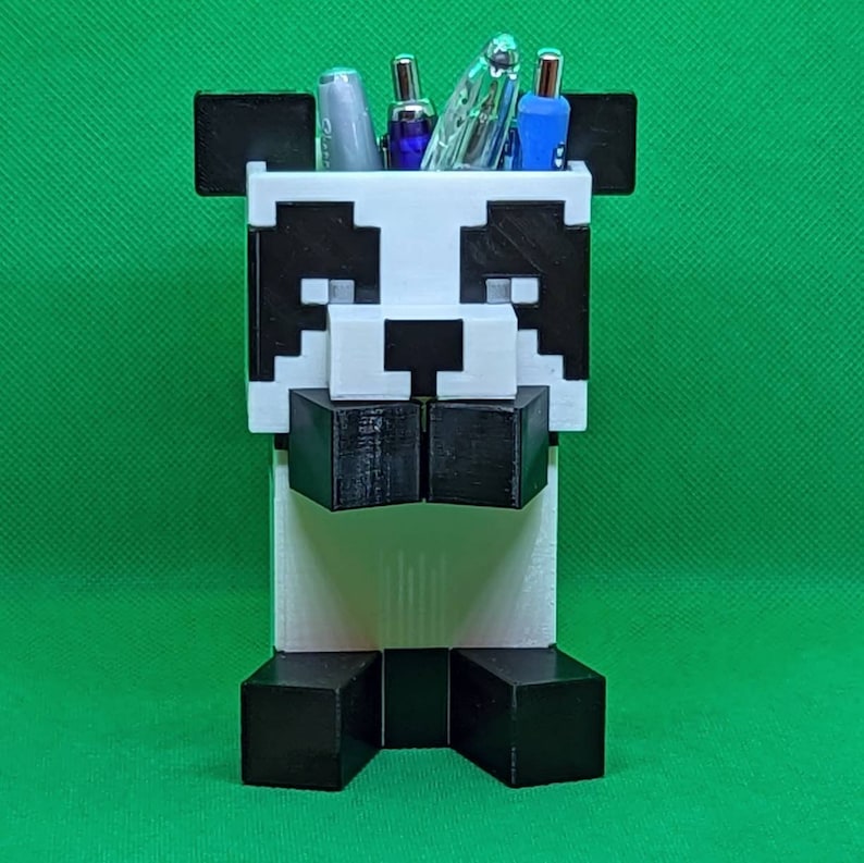 Minecraft Baby Panda Pencil Holder 5 Inch Tall - Etsy