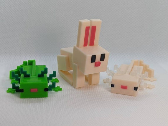 Minecraft Baby Bunny Rabbit Mini Toy 2.5 Inch Long Moveable - Etsy