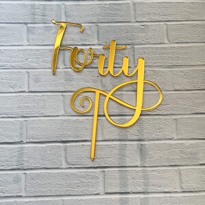 Age Cake Topper • Forty Cake Topper • Thirty • Fifty Cake Topper ...