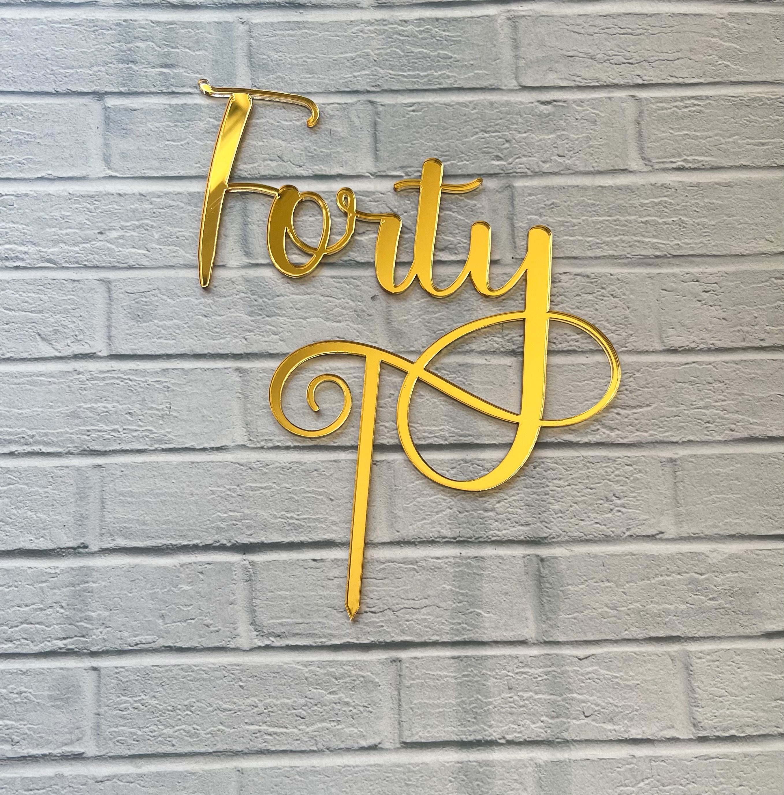 Age Cake Topper • Forty Cake Topper • Thirty • Fifty Cake Topper ...
