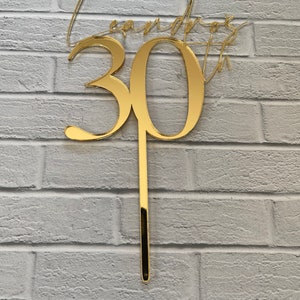 Age Cake Topper • 30th Cake Topper • 30th Birthday • Personalized Age ...