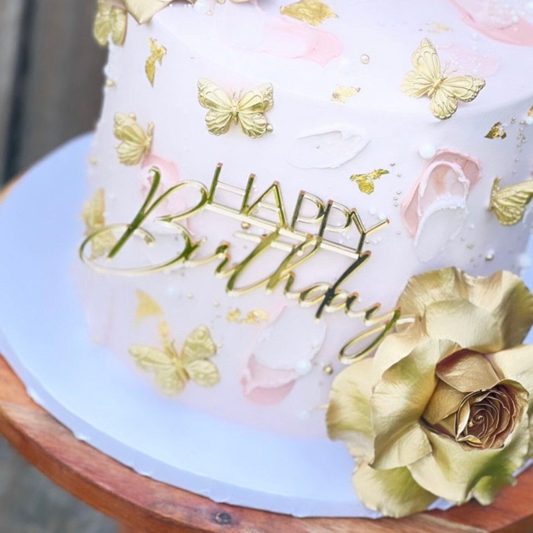 Happy Birthday Cake Charm Minimalist Cake Charm Acrylic Cake Charm - Etsy