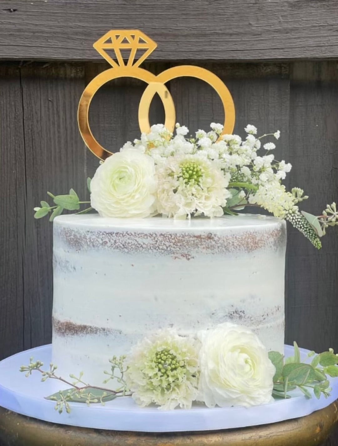 Wedding Cake Topper • Minimalist Wedding Cake Charm • Engagement Party ...