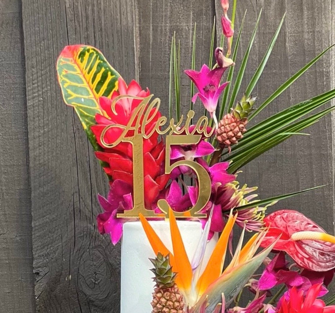 Age Cake Topper • 15 Cake Topper • 30th Birthday • Personalized Age ...