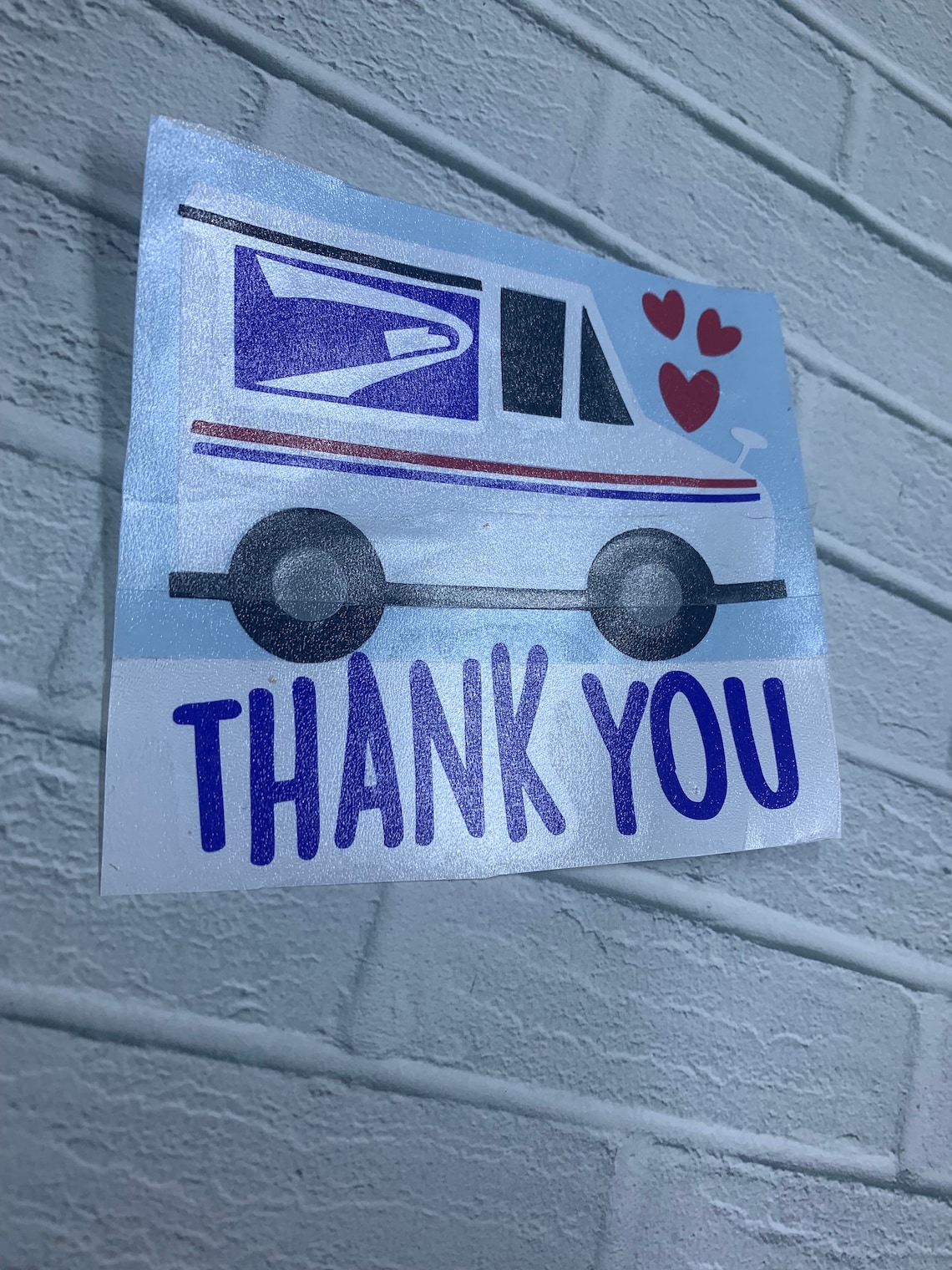 Mailbox Thank You Decal Mailbox Vinyl Decalmail Truck Decal - Etsy