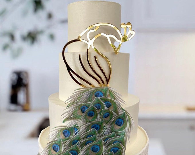 7 Fondant Peacock Body Cake Topper /peacock Toppers and Peacock ...