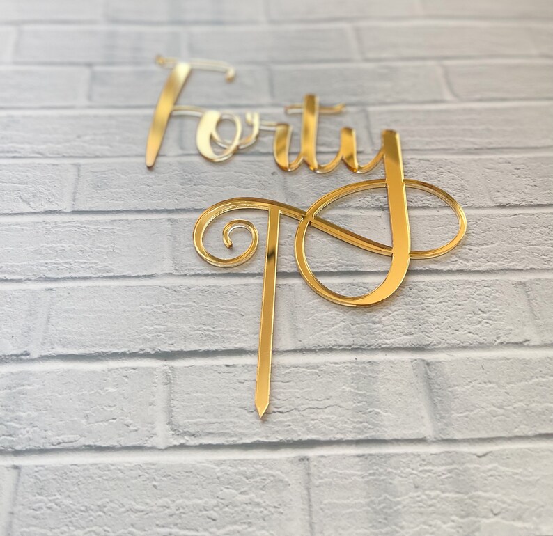 Age Cake Topper • Forty Cake Topper • Thirty • Fifty Cake Topper ...