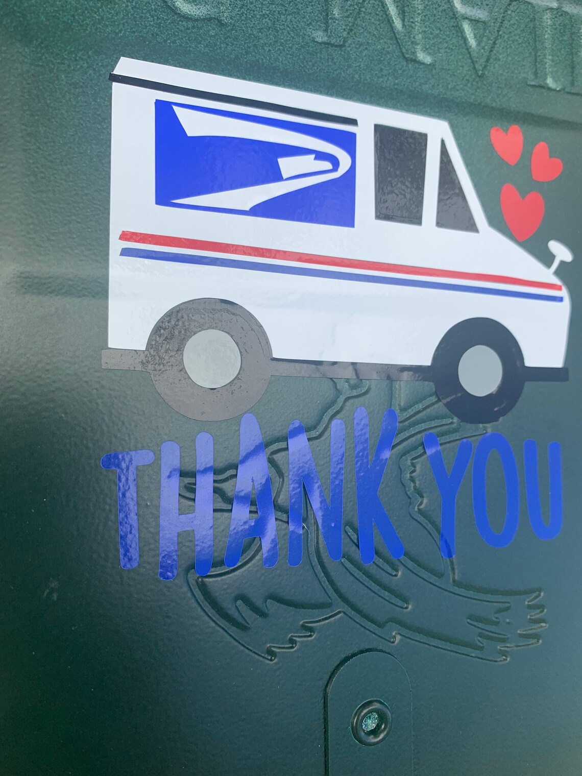 Mailbox Thank You Decal Mailbox Vinyl Decalmail Truck Decal - Etsy