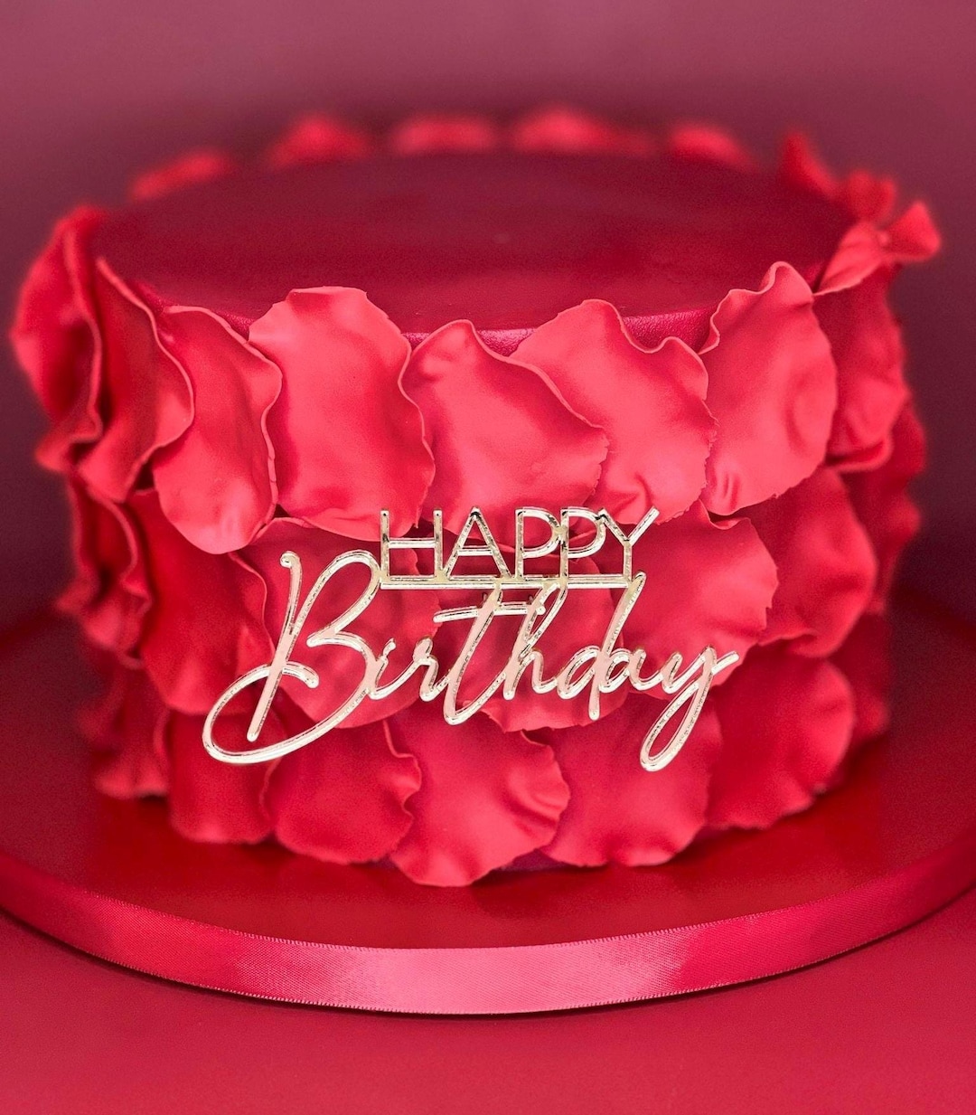 Happy Birthday Cake Charm • Minimalist Cake Charm • Acrylic Cake Charm ...