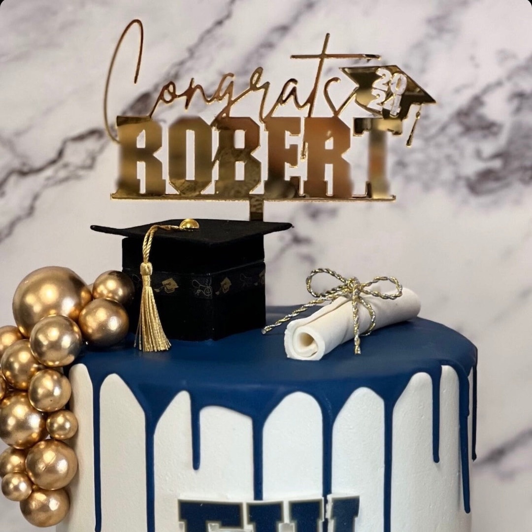 Personalized 2026 Graduation Cake Toppers & Decorations for High School ...