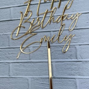 Happy Birthday Cake Topper • Personalized Cake Topper • Acrylic Cake ...