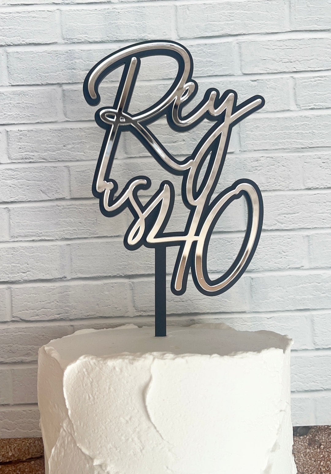Double Layer Custom Acrylic Cake Topper | Double Layer Cake Charm ...