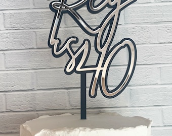 Custom Cake Plaque Double Line - Etsy