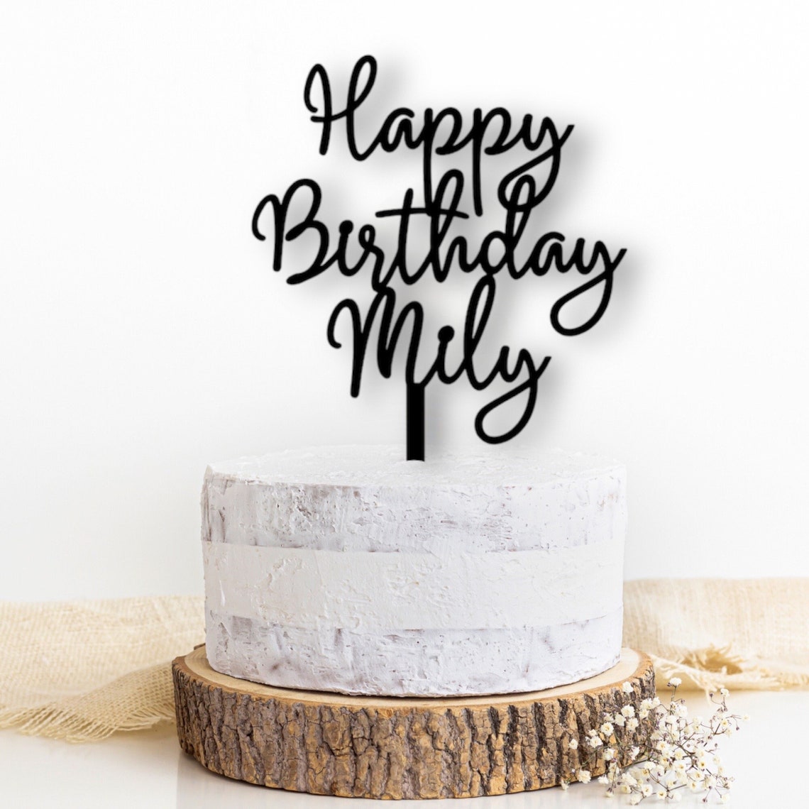 Happy Birthday Cake Topper • Personalized Cake Topper • Acrylic Cake ...