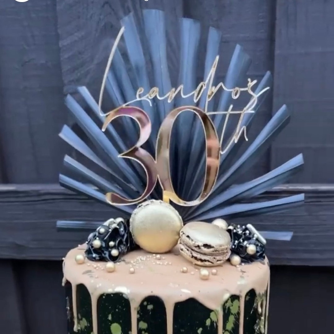 Age Cake Topper • 30th Cake Topper • 30th Birthday • Personalized Age ...
