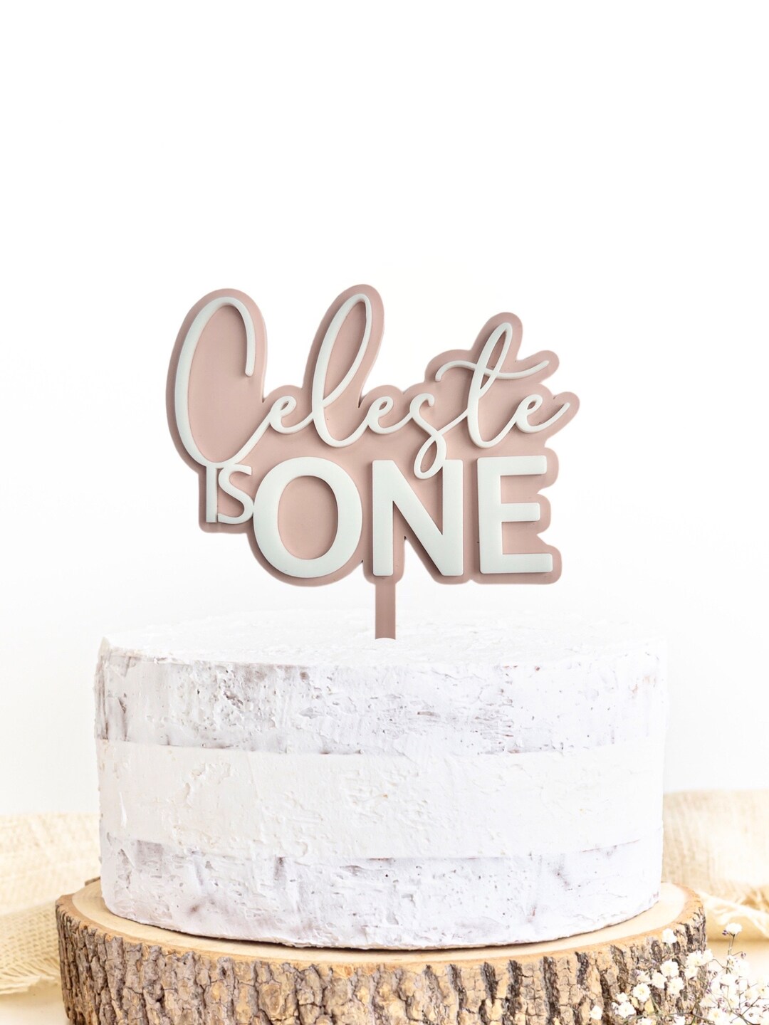 One Cake Topper • 1st Birthday Cake Topper • One Birthday • Layered ...