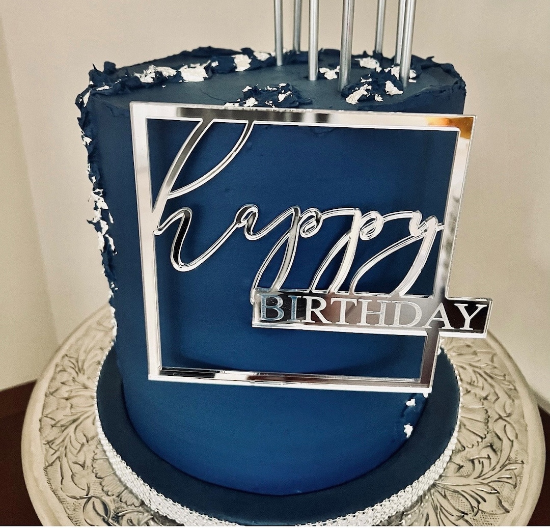 Happy Birthday Cake Charm • Minimalist Cake Charm • Acrylic Cake Charm ...