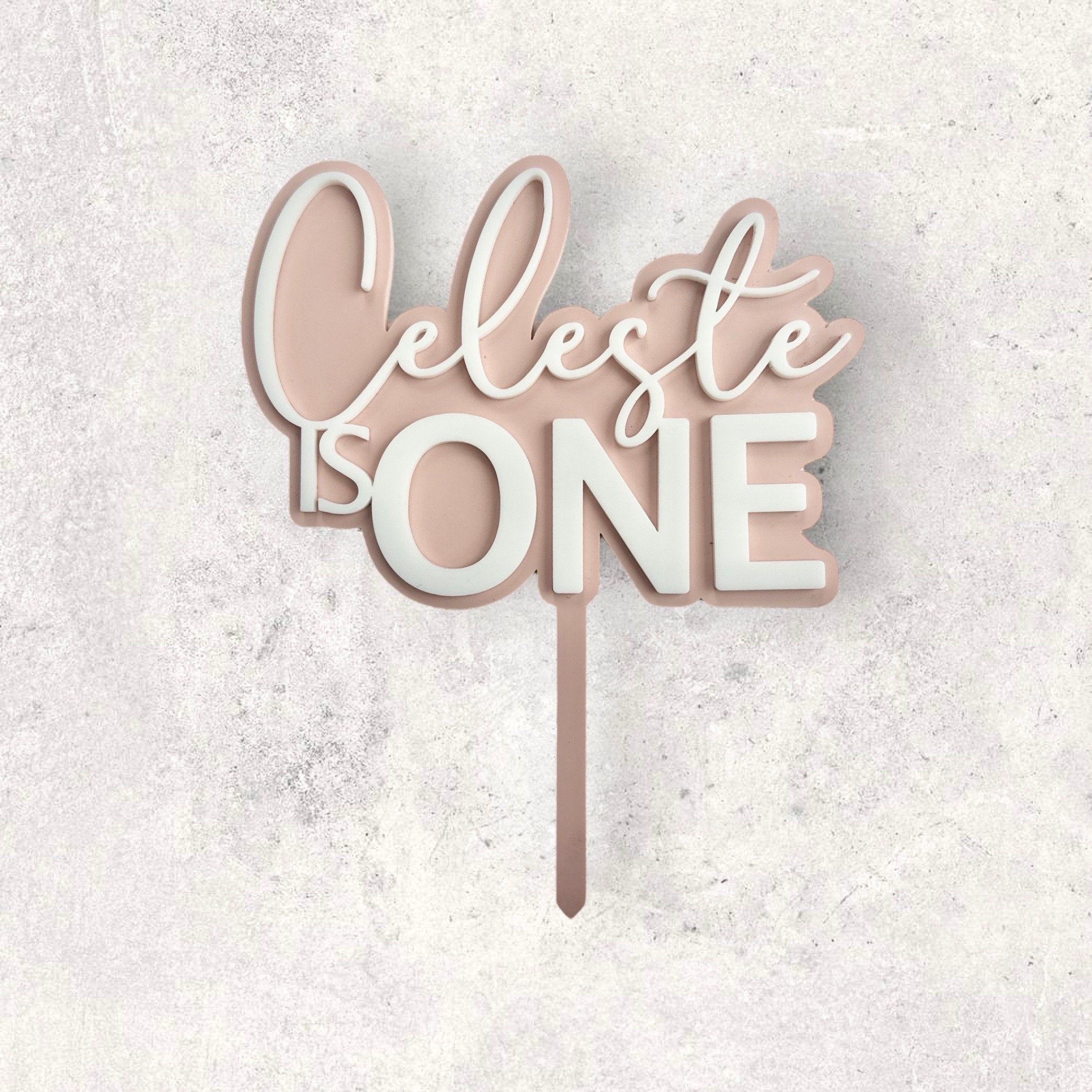 One Cake Topper • 1st Birthday Cake Topper • One Birthday • Layered ...