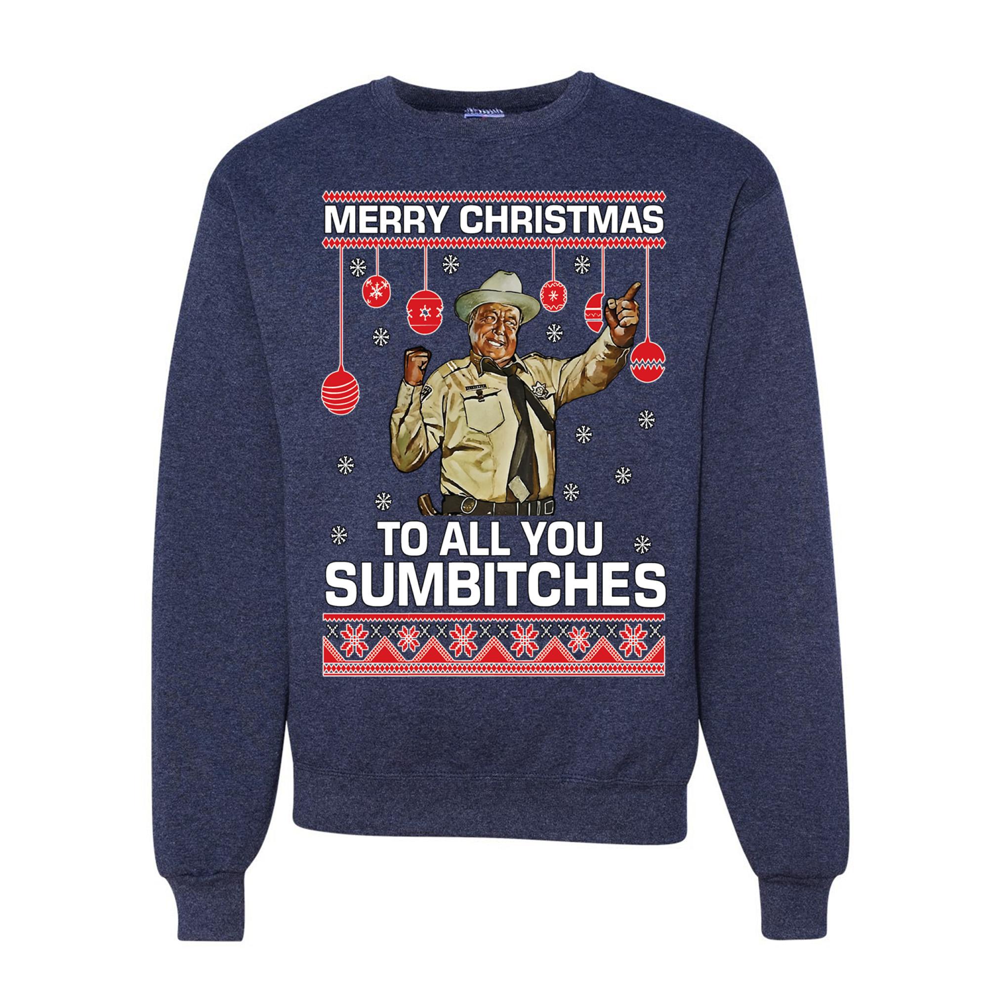 Smokey and the Bandit Merry Christmas Sweater Sweatshirt to All You ...