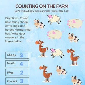 Math Handout, Dinosaur, Animal Counting Worksheets, Count Worksheet ...