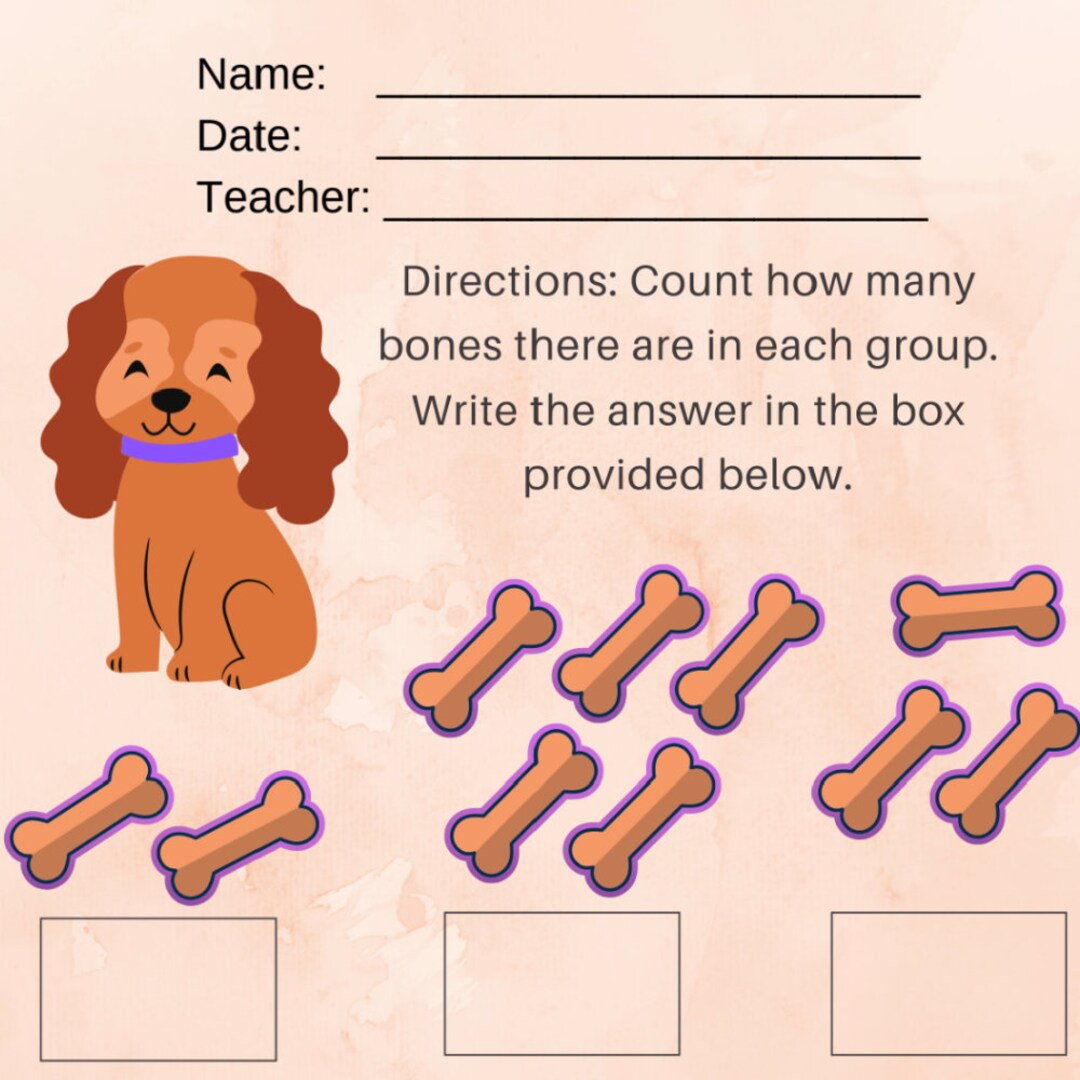 Counting Numbers 0-5 Worksheets and Answer Keys - Etsy