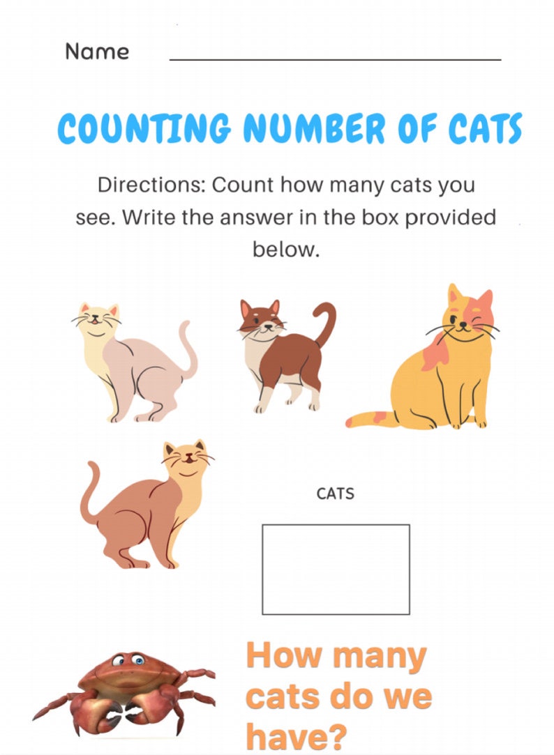 Counting Numbers 0-5 Worksheets and Answer Keys - Etsy