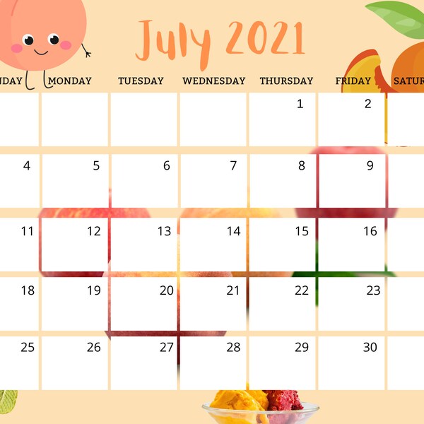 Colorful Calendar - Etsy