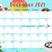 December 2021 Calendar, Editable, Cute, Printable, Winter Snowman ...