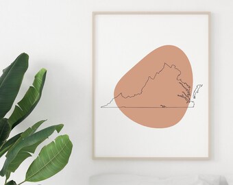 Utah Print Boho State Map Art Downloadable Gallery Wall Where We Live ...