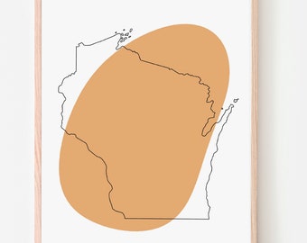 Utah Print Boho State Map Art Downloadable Gallery Wall Where We Live ...