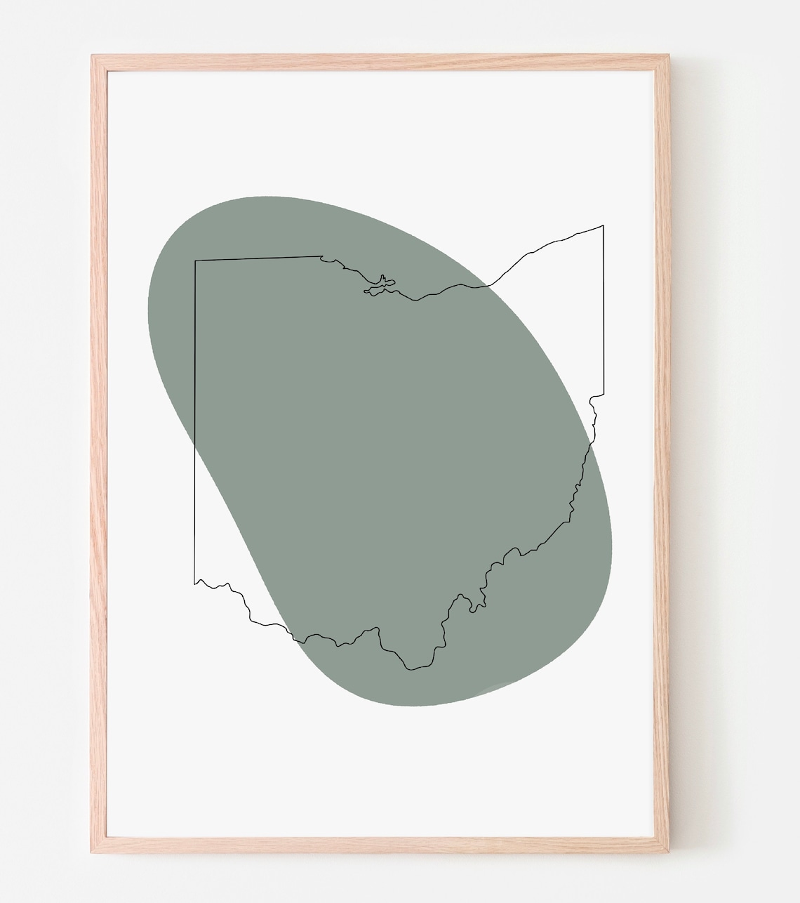 Ohio Print Boho State Map Art Downloadable Gallery Wall Where We Live ...
