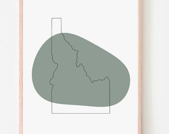 Alaska Print Boho State Map Art Downloadable Gallery Wall - Etsy