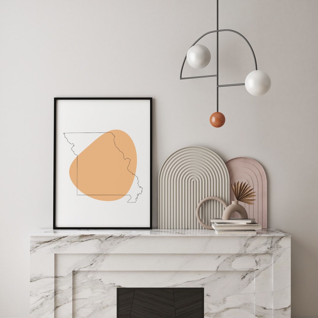 Missouri Print Boho State Map Art Downloadable Gallery Wall Where We ...