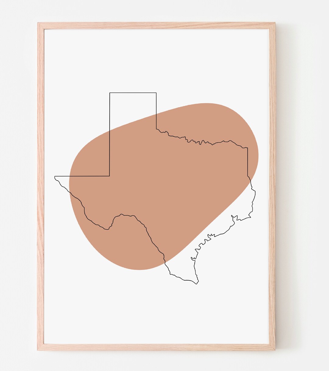 Texas Print Boho State Map Art Downloadable Gallery Wall Where We Live ...