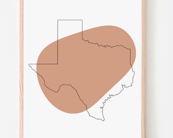 Alaska Print Boho State Map Art Downloadable Gallery Wall | Etsy