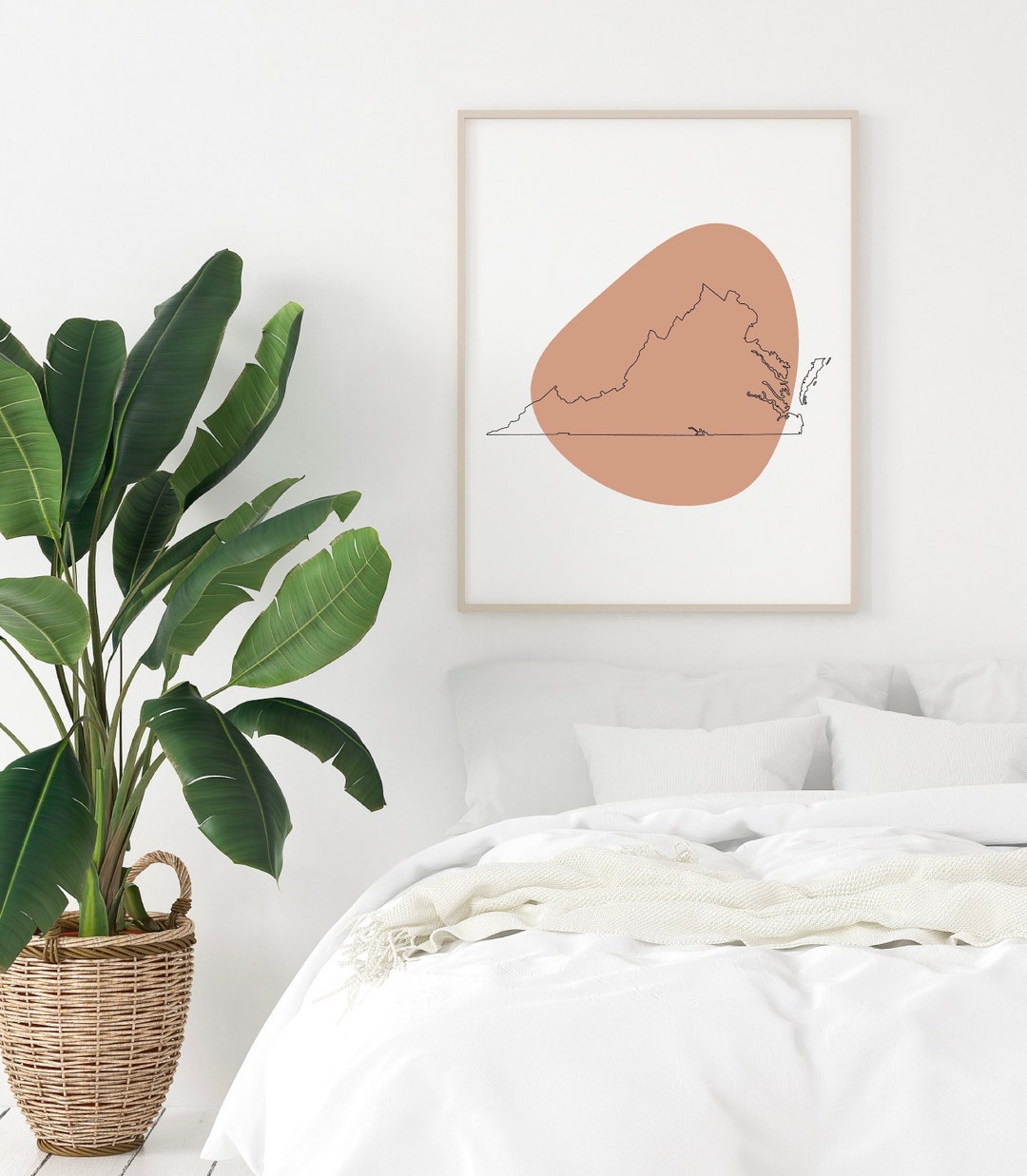 Virginia Print- Boho State Map Art - Downloadable Gallery Wall - Where ...