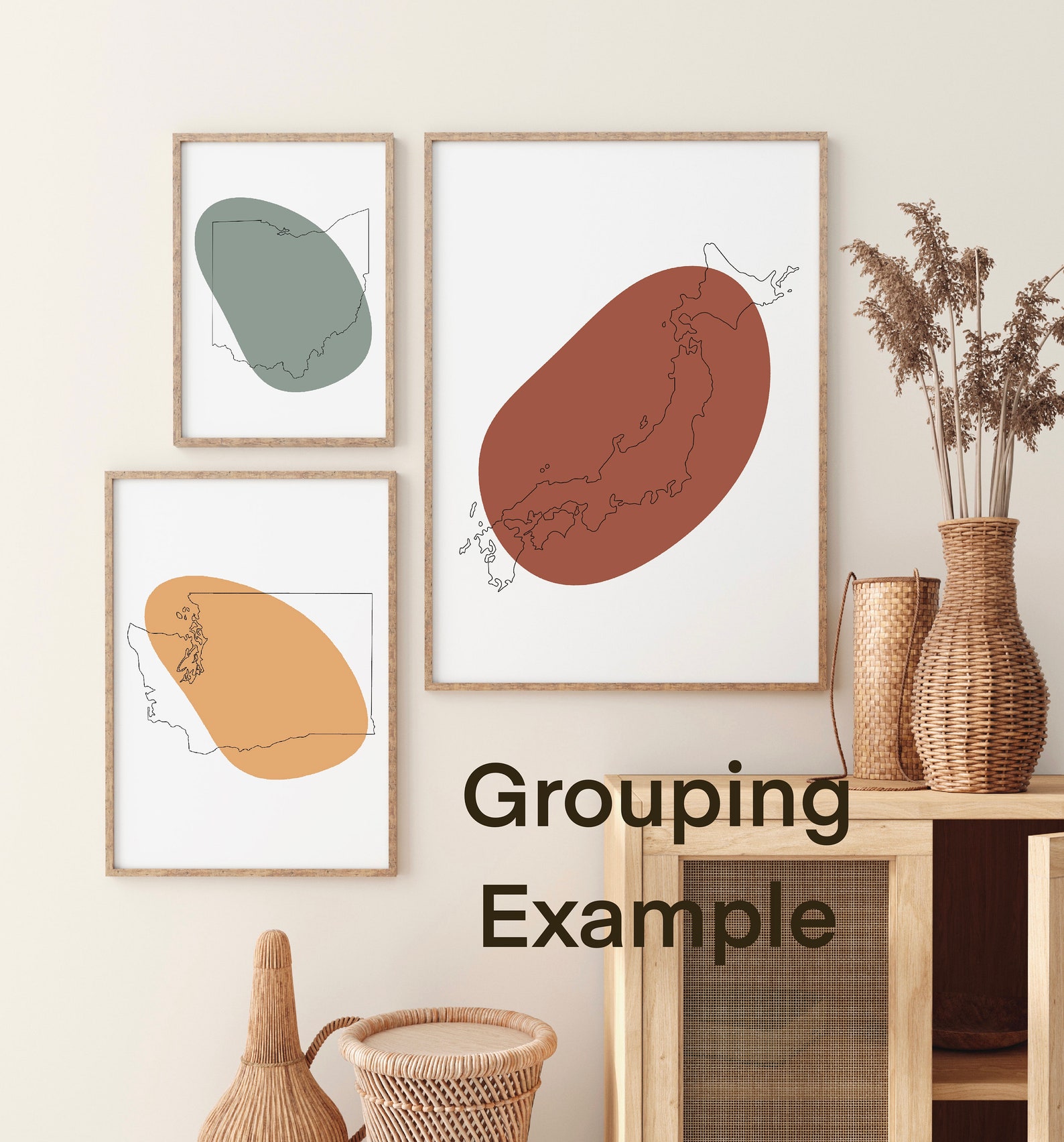 Ohio Print Boho State Map Art Downloadable Gallery Wall Where We Live ...