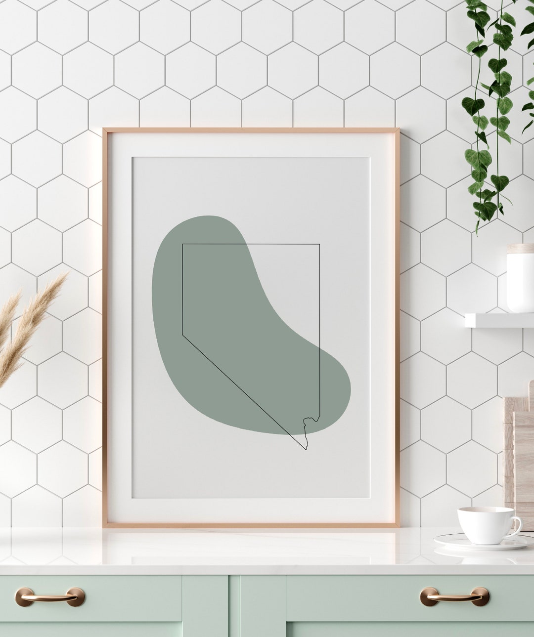 Nevada Print - Boho State Map Art - Downloadable Gallery Wall - Where ...