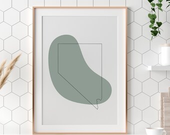 Ohio Print Boho State Map Art Downloadable Gallery Wall Where We Live ...