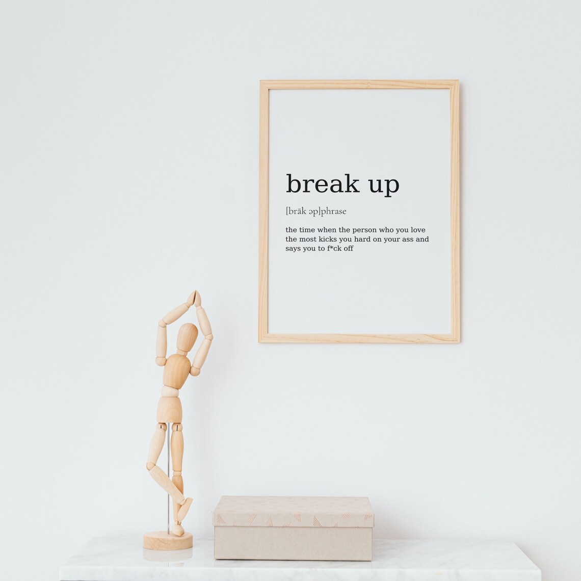 Break Up Definition Print Gift For Home Wall Art Print Etsy Break Up Definition Print Gift For Home Wall Art Print Etsy