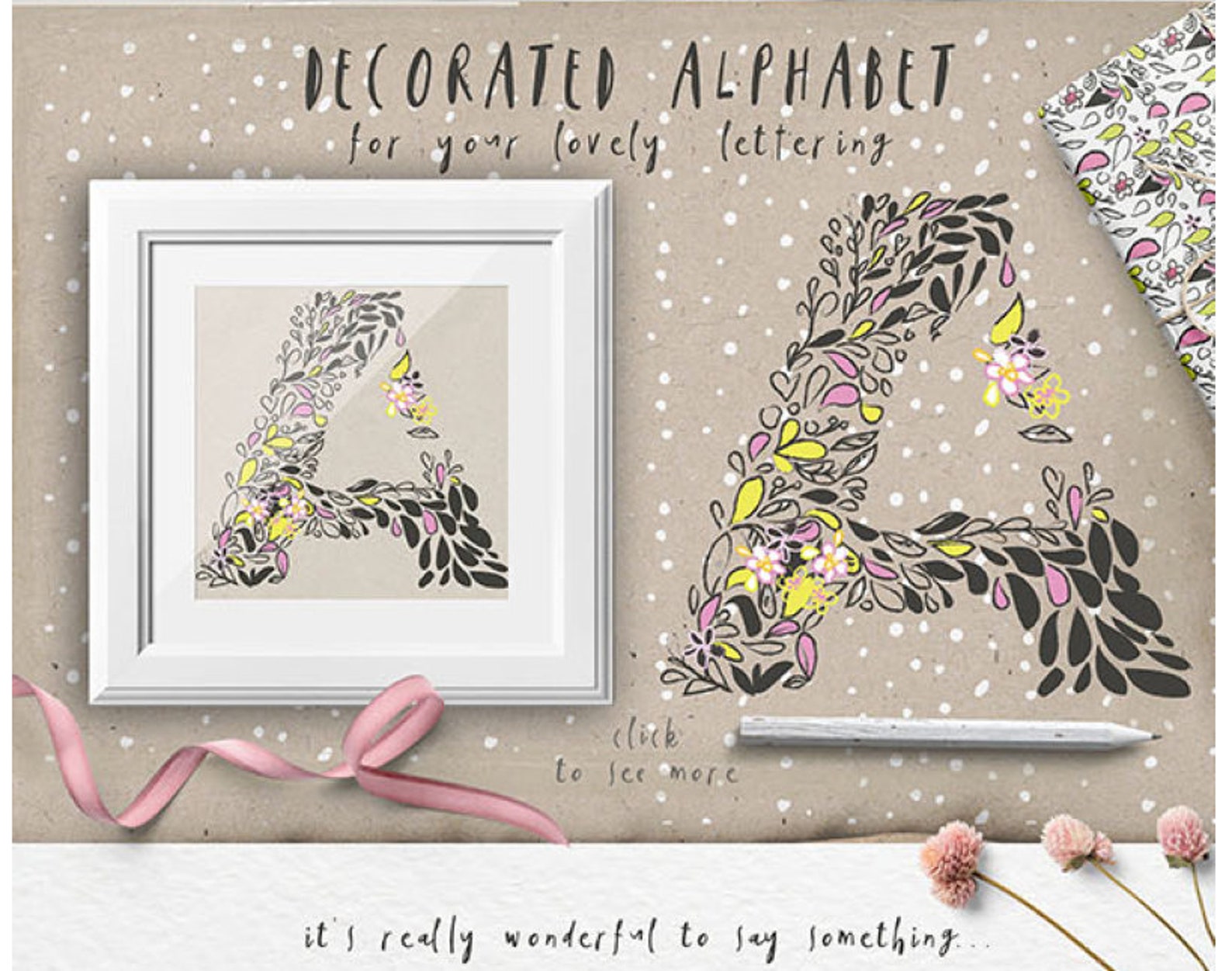 Floral Watercolor Alphabet Vector Bundle Transparent Illustrations PNG ...