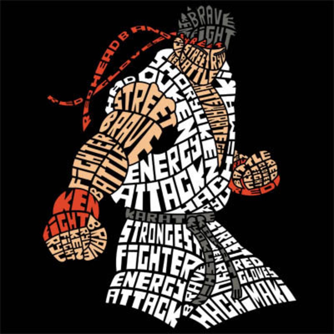 Hadouken Vector Calligram Design Pop Culture Illustration in | Etsy