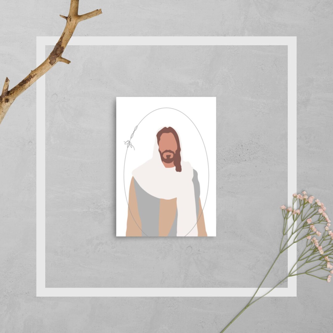 Minimalist Portrait of Jesus Christ | Christian Home Decor | Jesus ...