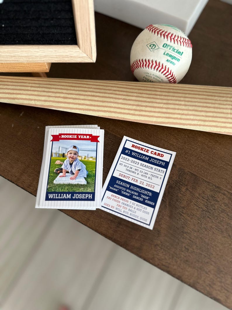 Editable Rookie Year Baseball Card Template | DIY Canva (instant ...