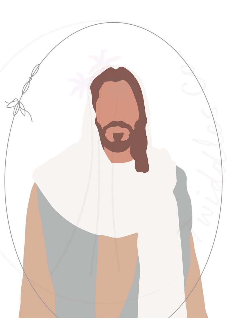 Minimalist Portrait of Jesus Christ | Printable | Christian Home Decor ...