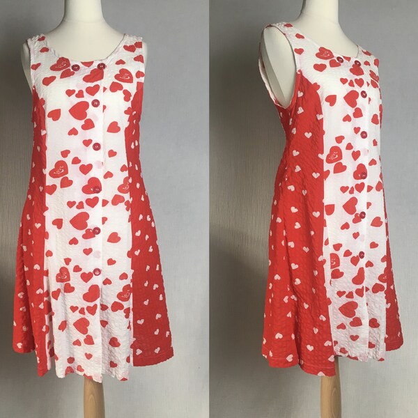 Heart Print Dress - Etsy